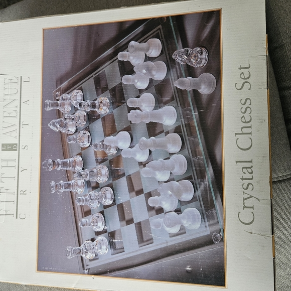 Games | Vintage Fifth Avenue Crystal Chess Set | Poshmark